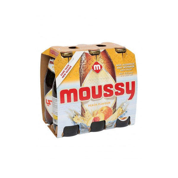 Moussy Non Alcoholic Malt Beverage Peach 6 x 330 ml | Nextbuy.ae